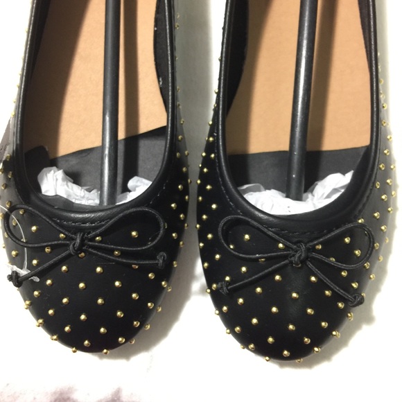Brash | Shoes | Nwt Studded Black Ballet Flats By Brash | Poshmark